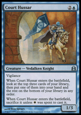 MTG Magic the Gathering Court Hussar (43/320) Commander MP | eBay