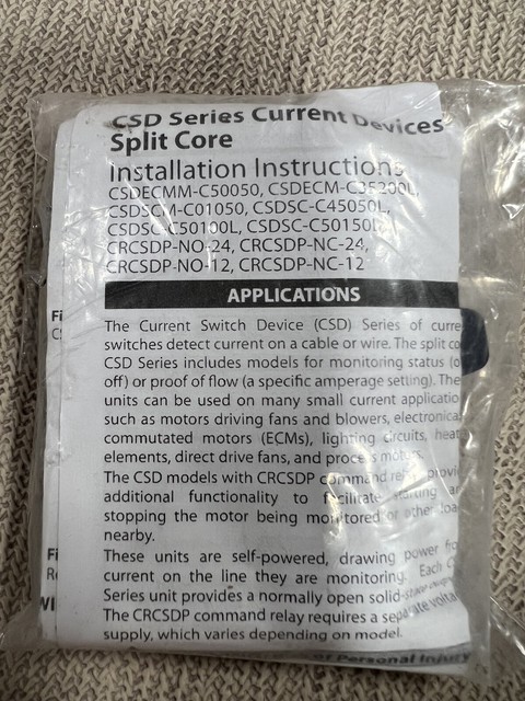 Johnson Controls Csdecm-c35200l1 Current Sensing Relay Self Powered for ...