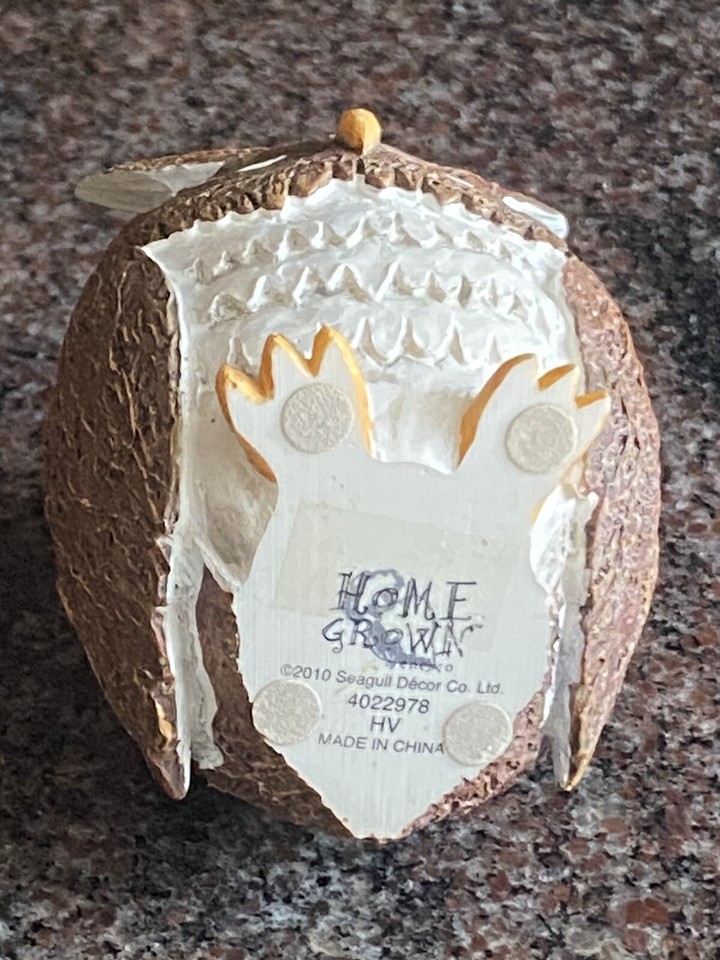2010 Enesco Home Grown Coconut Owl Figurine #4022978 | eBay