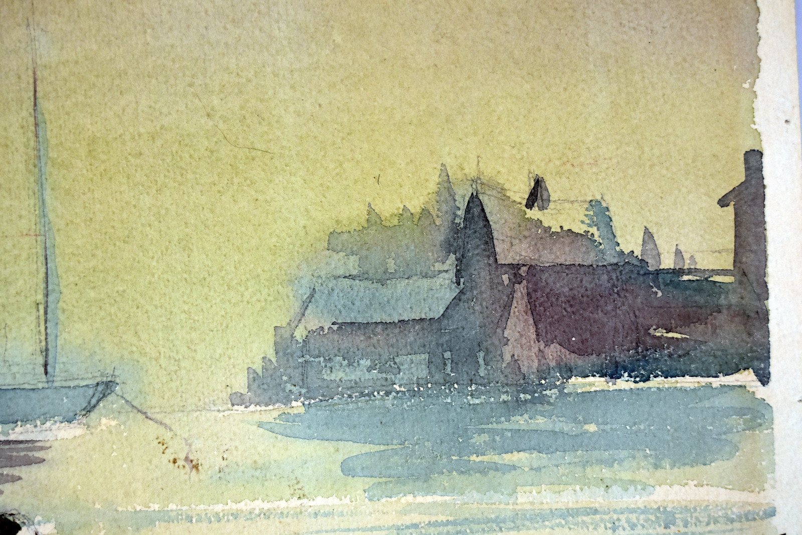 Vintage Impressionism Watercolor Painting Signed BERNICE BROOKS ...