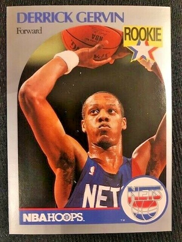 NBA - 1990 NBA Hoops Derrick Gervin Rookie Card - New Jersey Nets | eBay