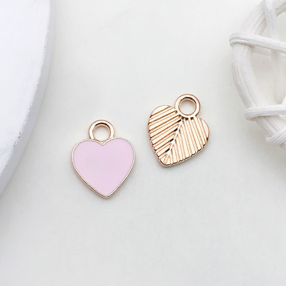 10pcs Pink Jewelry Making Charms Enamel Pendant For DIY Jewelry Making ...