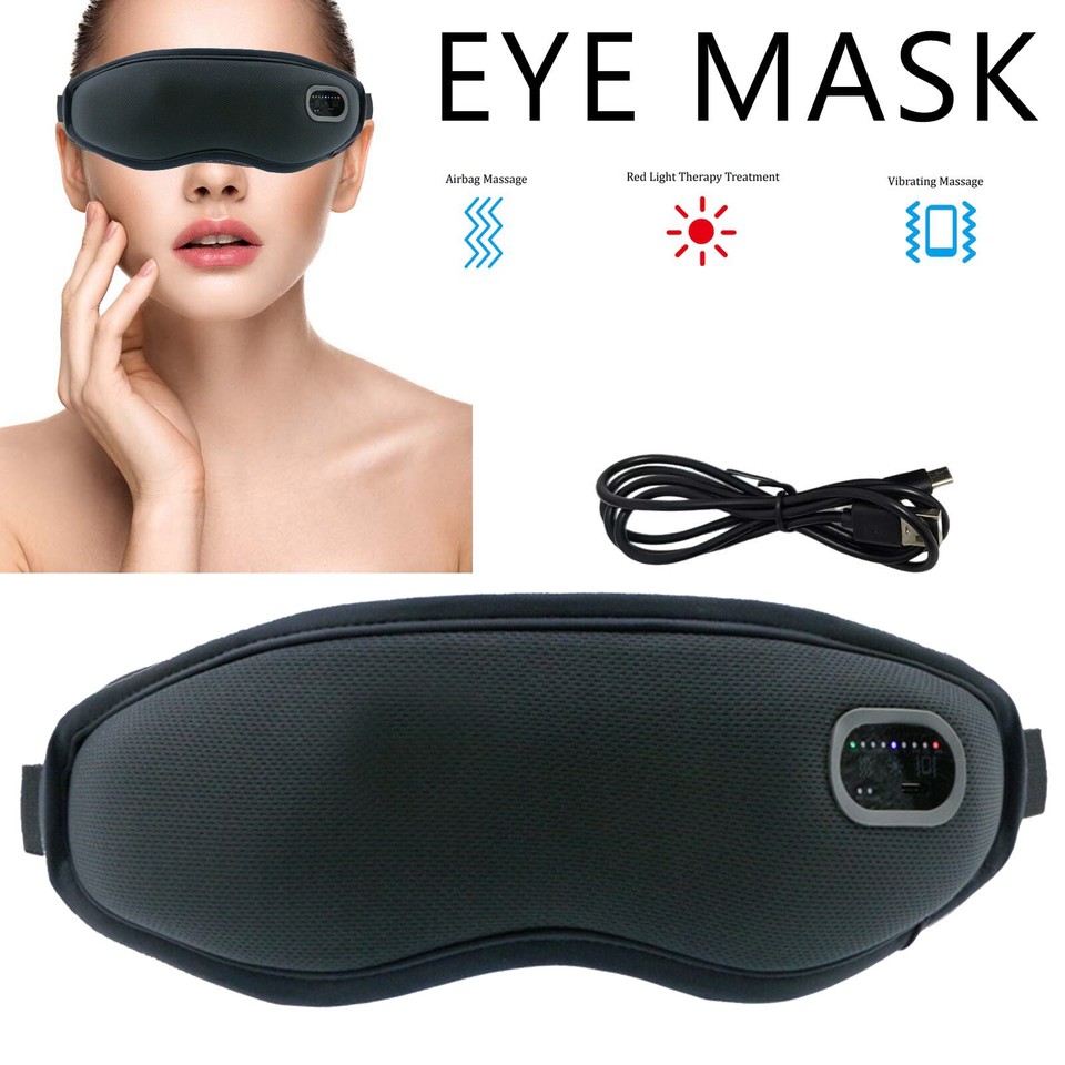 580nm&660nm&850nm Infrared Red Light Therapy Massage Eye Mask for Pain ...