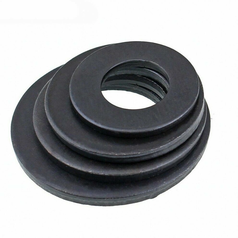 Carbon Steel Grade 8 Black Flat Washers M2 M3 M4 M5 M6 M8 M10 M12-M27 ...