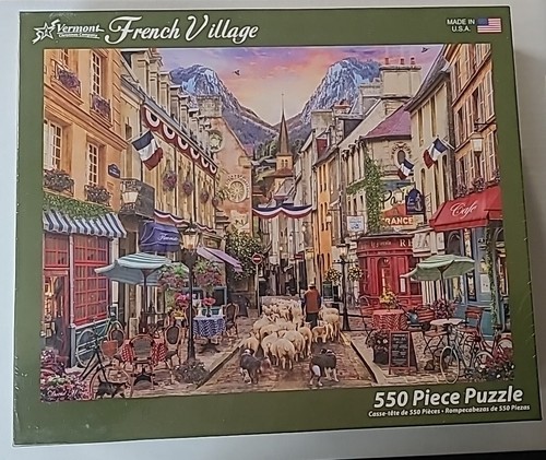 FRENCH VILLAGE 550 PIECE JIGSAW PUZZLE VERMONT CHRISTMAS BRAND SEALED ...