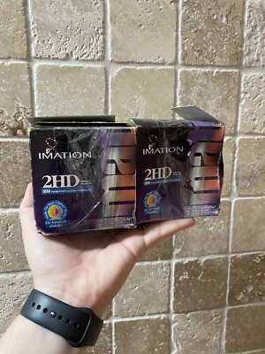 Two Open Boxes, 45 Diskettes Total Imation 2HD IBM Formatted 3.5" 1.44 ...