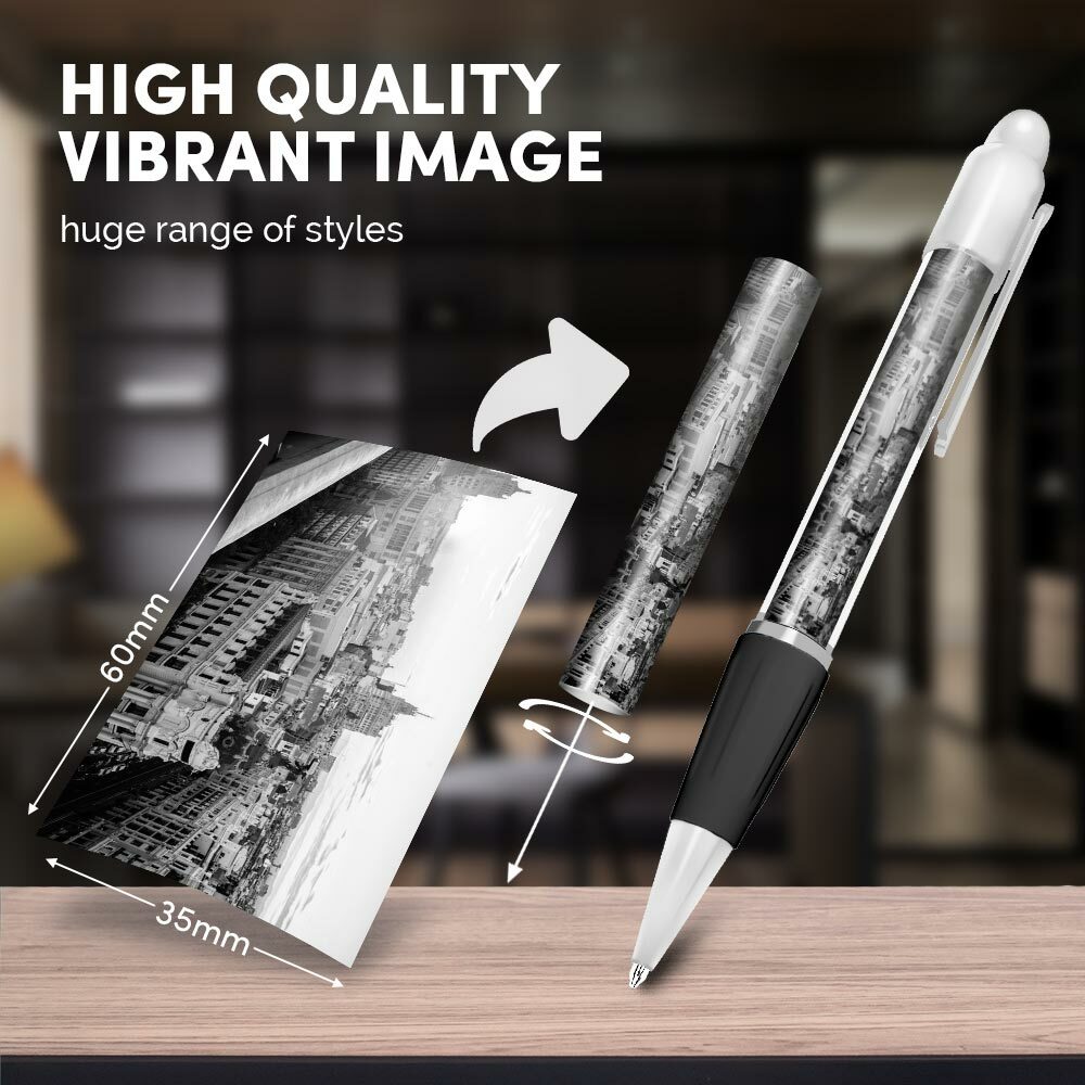 White Ballpoint Pen BW - Cityscape Madrid Buildings Sunset #42702 | eBay
