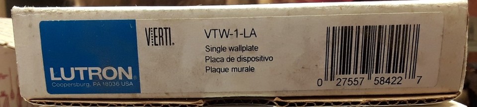Lutron Vierti VTW-1-LA Single Wallplate | eBay