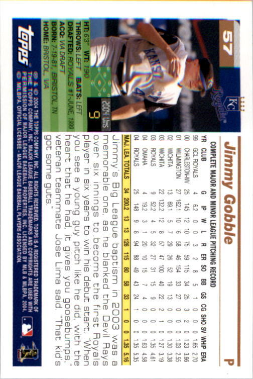 2005 Topps #57 Jimmy Gobble - NM-MT | eBay