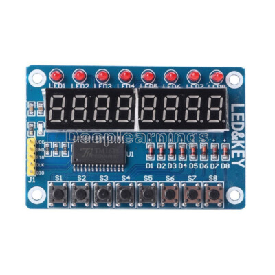 8-Bit LED 8-Bit Digital Tube 8 KeyS TM1638 Display module for AVR ...