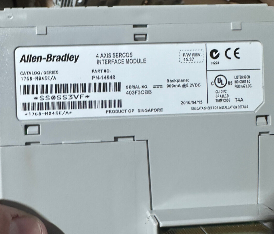 Allen Bradley CompactLogix 1768-M04SE/A 4 Axis Sercos Interface Module ...