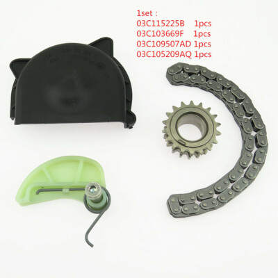 Oil Pump Chain Tensioner Sprocket Plate Kit For VW Golf 03C103669F 03C ...