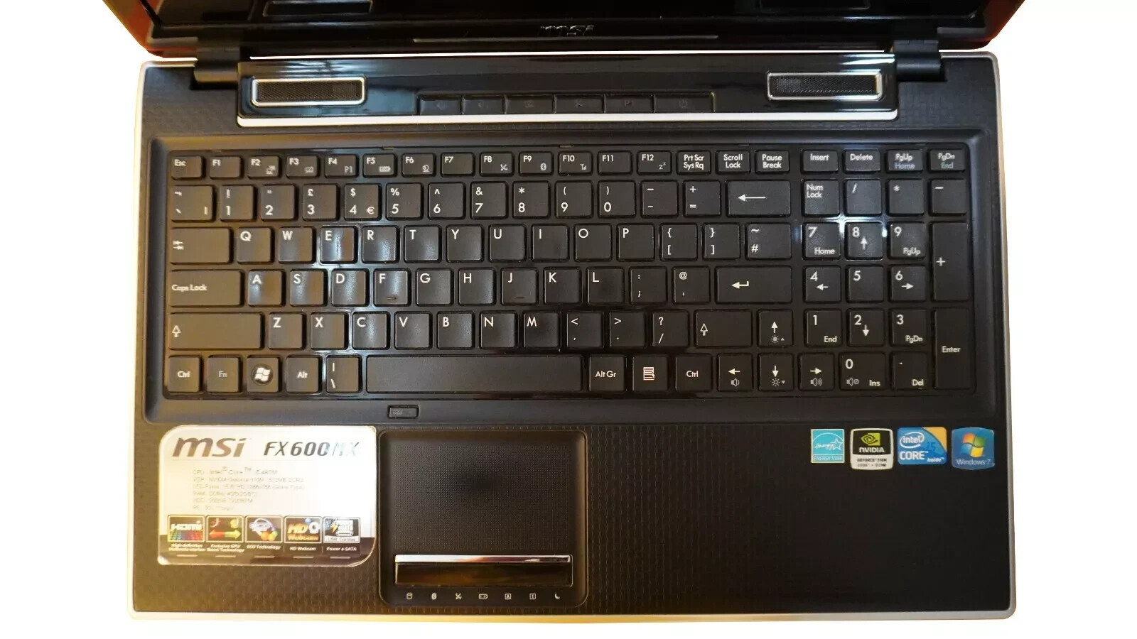 MSI FX600MX Gaming Laptop i3-330M, 500GB HDD, 4GB Memory, NVIDIA GT ...