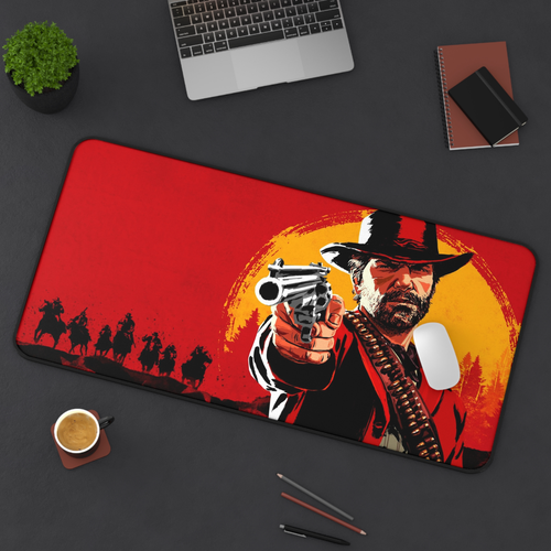 Red Dead Redemption 2 Desk Mat, Gaming keyboard mat, large deskpad, XXL ...