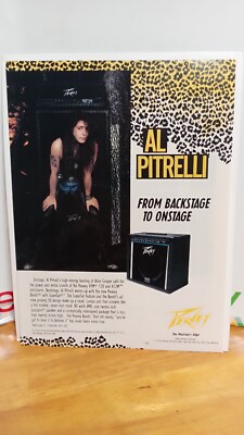 AL PITRELLI PEAVEY BANDIT GUITAR AMPLIFIERS GUITAR 1990 PRINT AD 11 X 8 ...