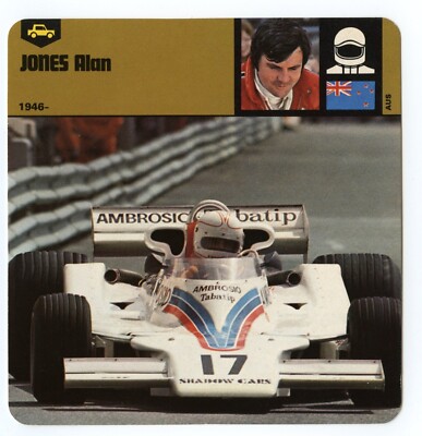 Alan Jones - Racing Race Driver Edito Service SA Auto Rally Card | eBay