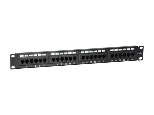 Equip Patch Panel 24x RJ45 Cat5e 19 Inch 1U Black 4015867206935| eBay
