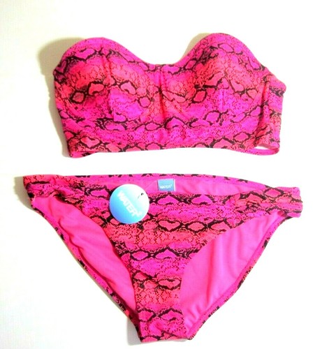 Pink Swim Suit Womens Large 2-Piece Swimwear New with Tag Beach ...