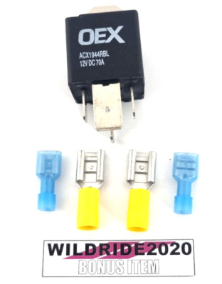 OEX 12 Volt 70A Normally Open 4 Pin Relay HEAVY DUTY with connectors Hi ...
