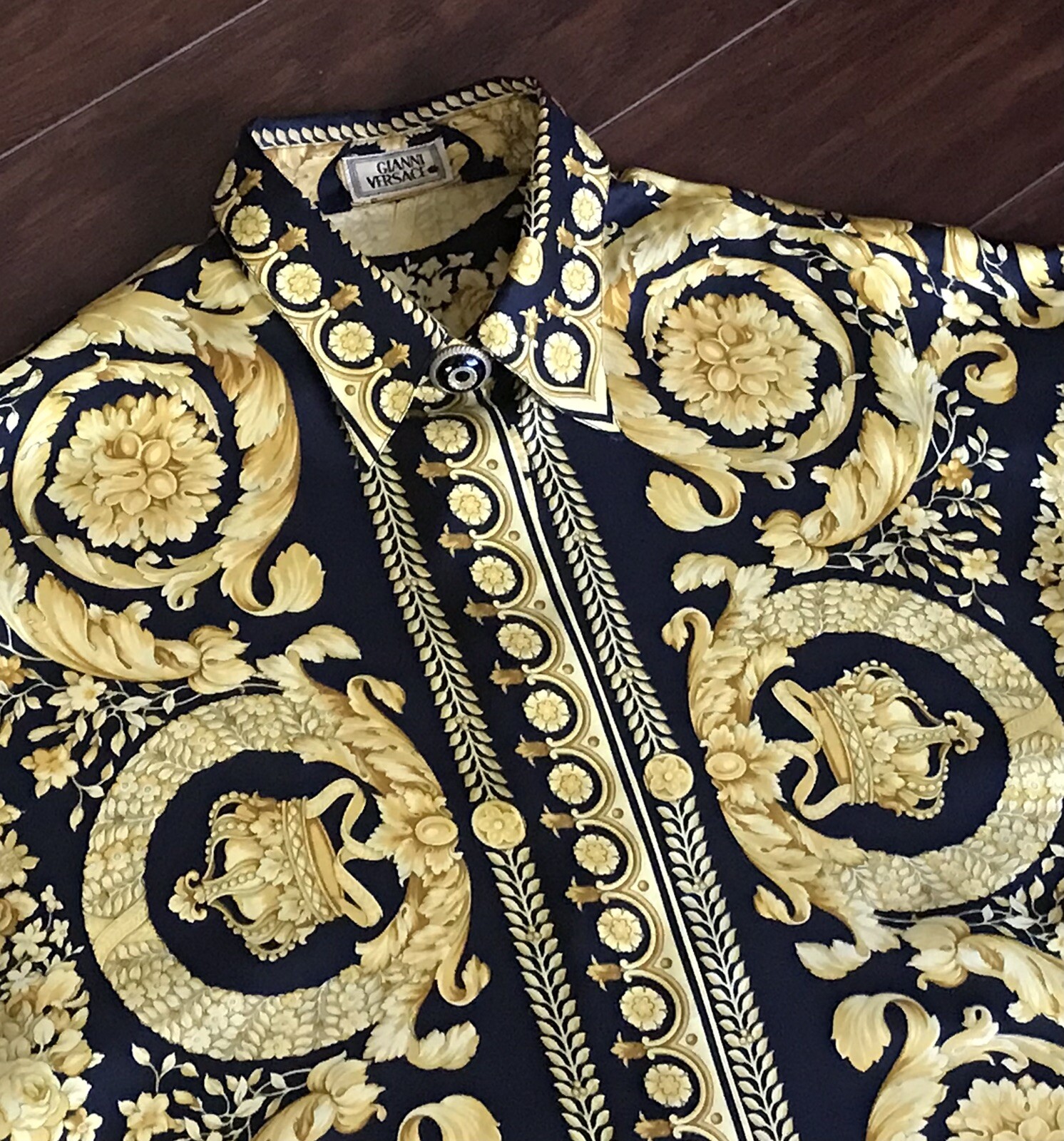 ORIGINAL GIANNI VERSACE CLASSIC BAROCCO SILK SHIRT - Gem