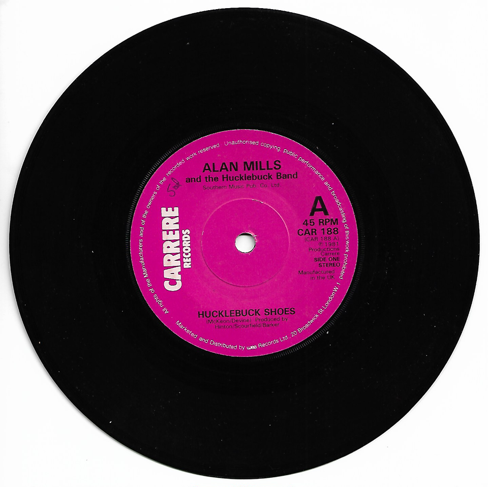 ALAN MILLS & THE HUCKLEBACK BAND - HUCKLEBUCK SHOES / ROCKABILLY'S BACK ...