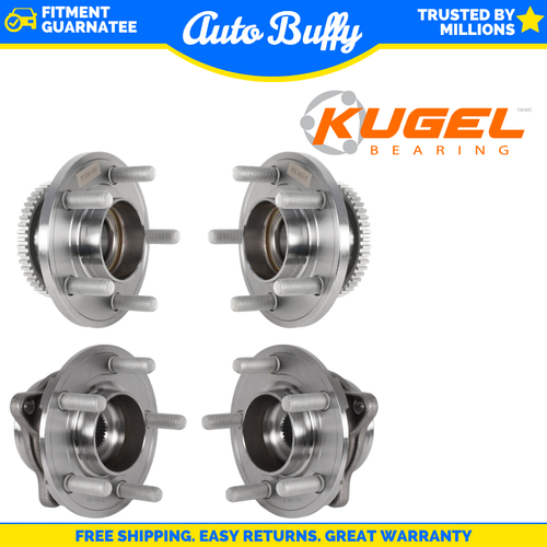 Front Rear Wheel Bearing & Hub Assembly Kit For Ford Mustang ...