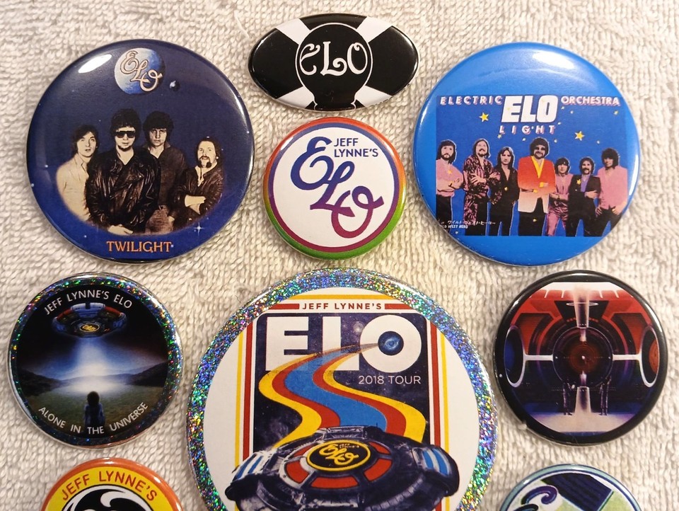 ELO PIN BUTTON LOT Electric Light Orchestra Supertramp The Beatles Band ...