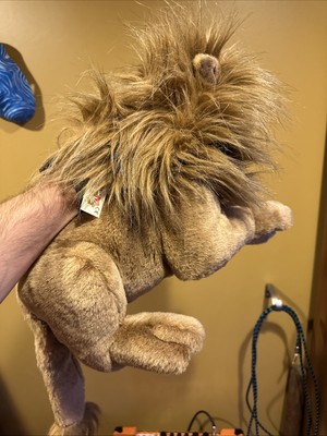 Rare Folkmanis Laying Lion Hand Puppet 18 Inch Stage Puppet Retired ...