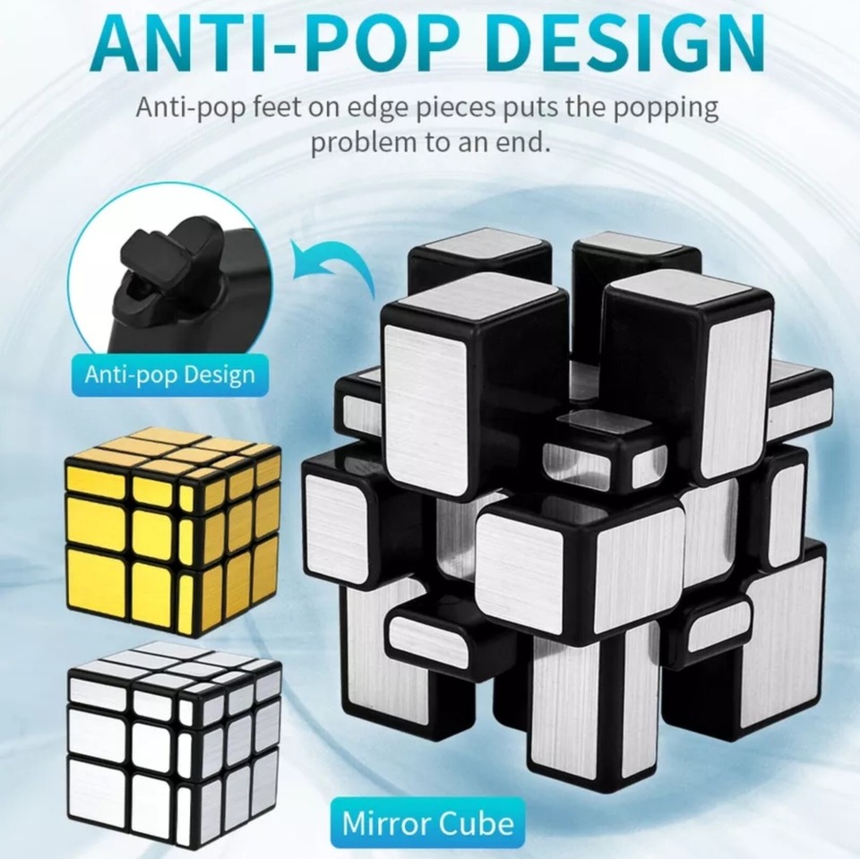 Neo Magic Mirror Cube 3x3x3 Silver Professional Speed Cubes Puzzles ...