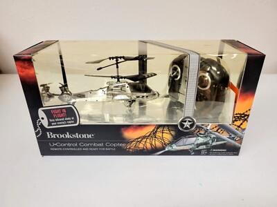 Brookstone U-Control Combat Copter Remote Control Helicopter Toy BRAND ...