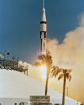 LIFT OFF OF THE APOLLO 7 MISSION ON SATURN 1B - 8X10 NASA PHOTO (BB-079 ...
