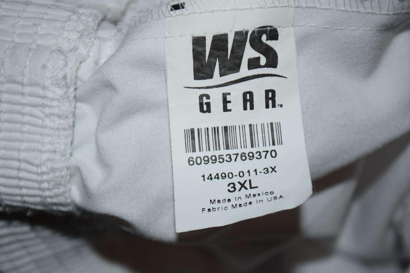 WS Gear Fundamentals Size 3XL White Elastic Waist Cuffed Scrub Pants | eBay