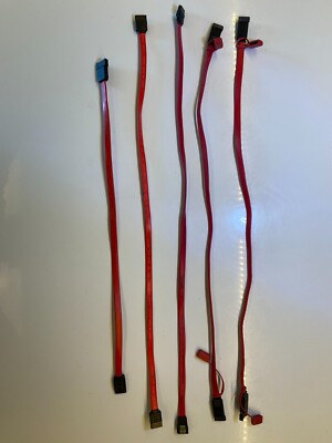Serial ATA SATA Cables (SET OF 5) 26-AWG Comax VW-1 Various Brands 16 ...