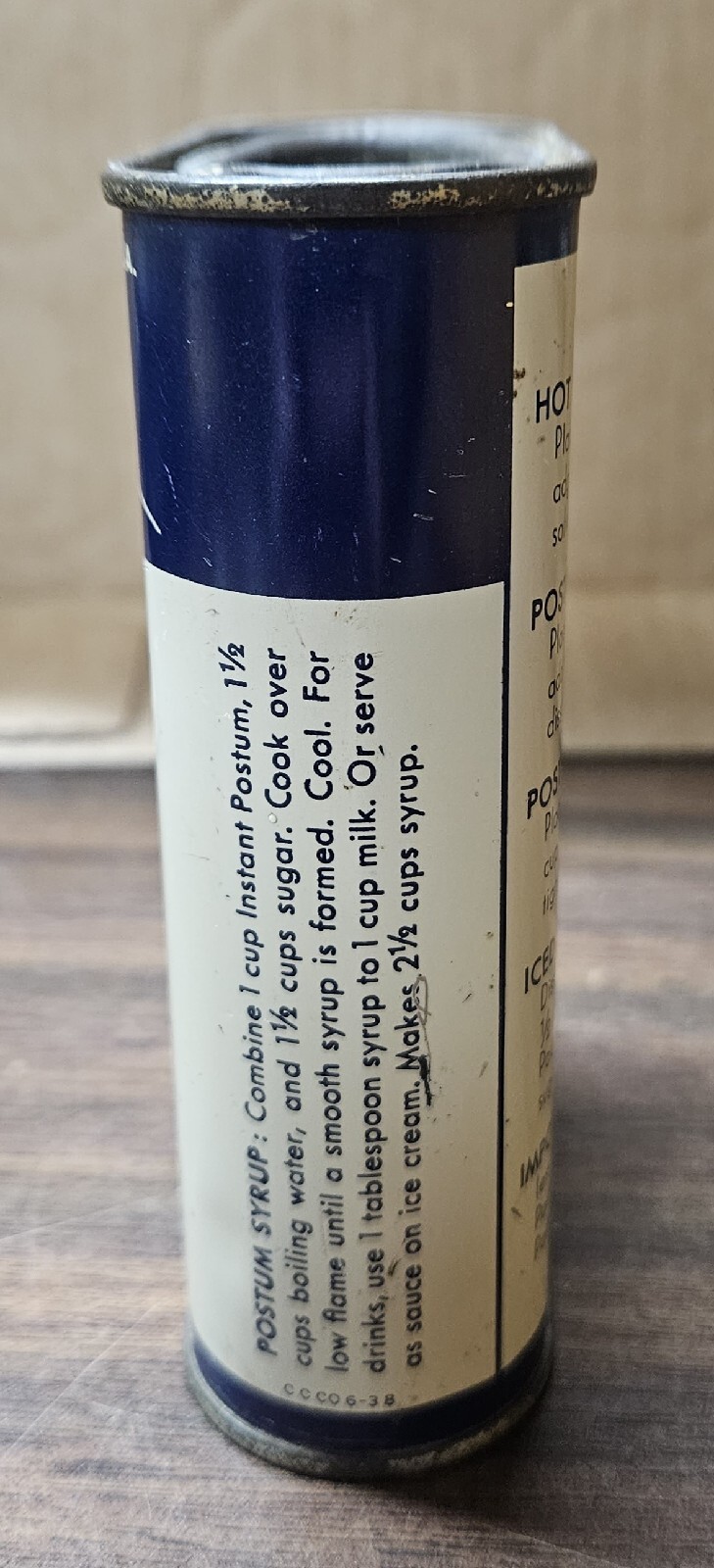 Vintage Instant POSTUM Cereal Beverage Tin-not Coffee Drink Mix | eBay