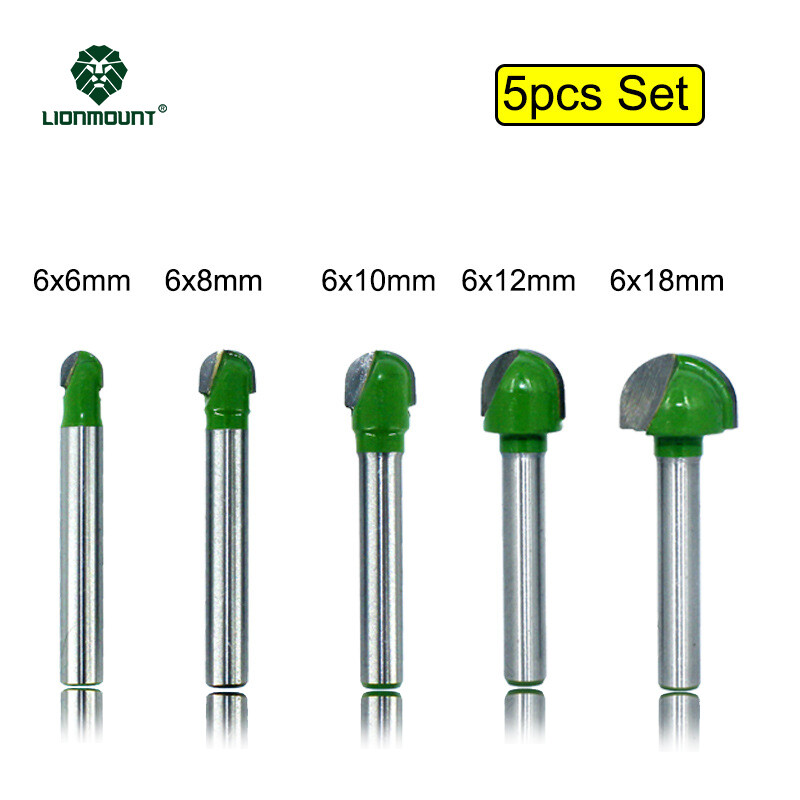 6mm Shank Core Box Router Bit Round Nose Cove Box Woodworking Cutter ...