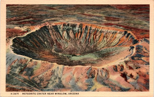 Meteorite Crater, Winslow, Arizona, Fred Harvey, Trade Mark, 7A-H ...