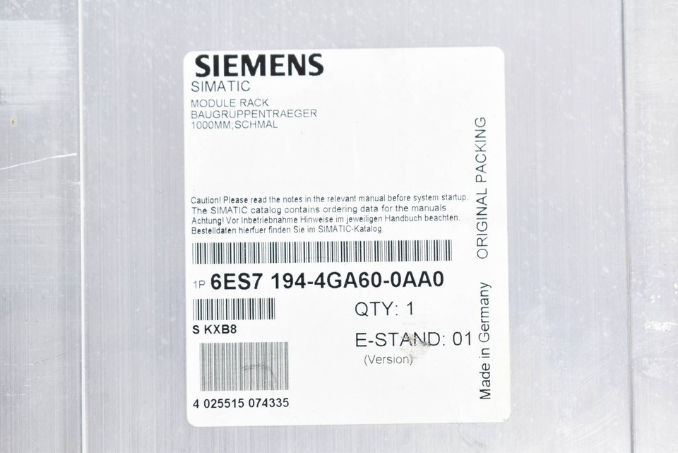 Siemens SIMATIC DP Modulträger 1000mm 6ES7194-4GA60-0AA0 ( 6ES7 194 ...