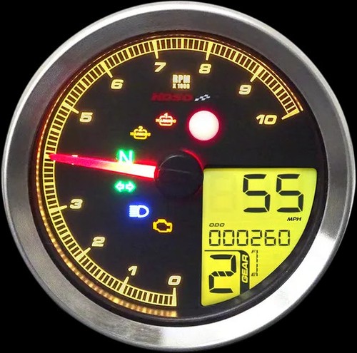 Koso Black Electronic Speedometer Tachometer Harley Iron 883 09-13 | eBay