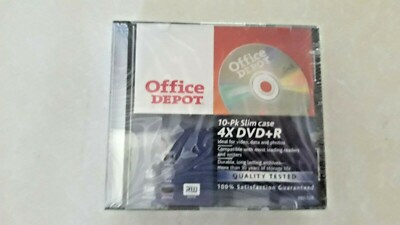 Office Depot 4X DVD + R 120 minutes 10 pack with slim cases New | eBay