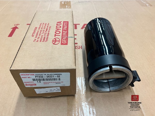 2022-2023 TOYOTA TUNDRA BLACK CHROME EXHAUST TIP GENUINE OEM PT932 ...