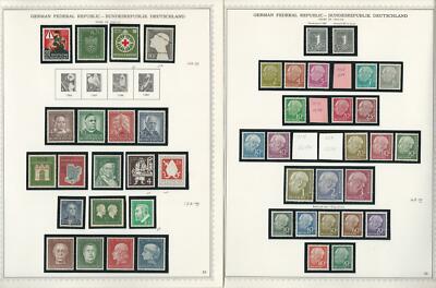 Germany Stamp Collection on 2 Minkus Specialty Pages 1953-58, JFZ | eBay