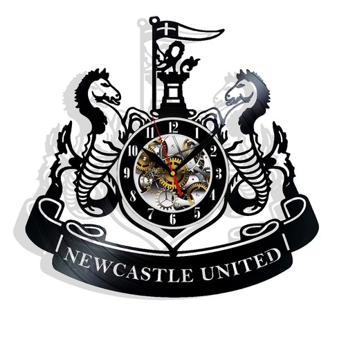 Newcastle United Vinyl Wall Clock - Retro Decor - Unique Home Accent ...