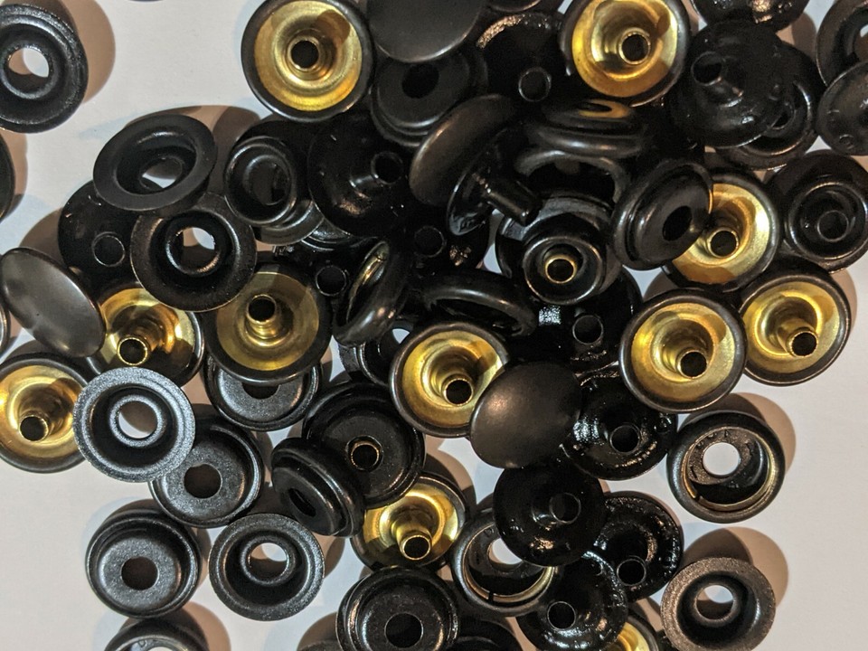 10 Set MILITARY BLACK Snaps - Buttons, Sockets, Eyelets, Studs. Boat ...