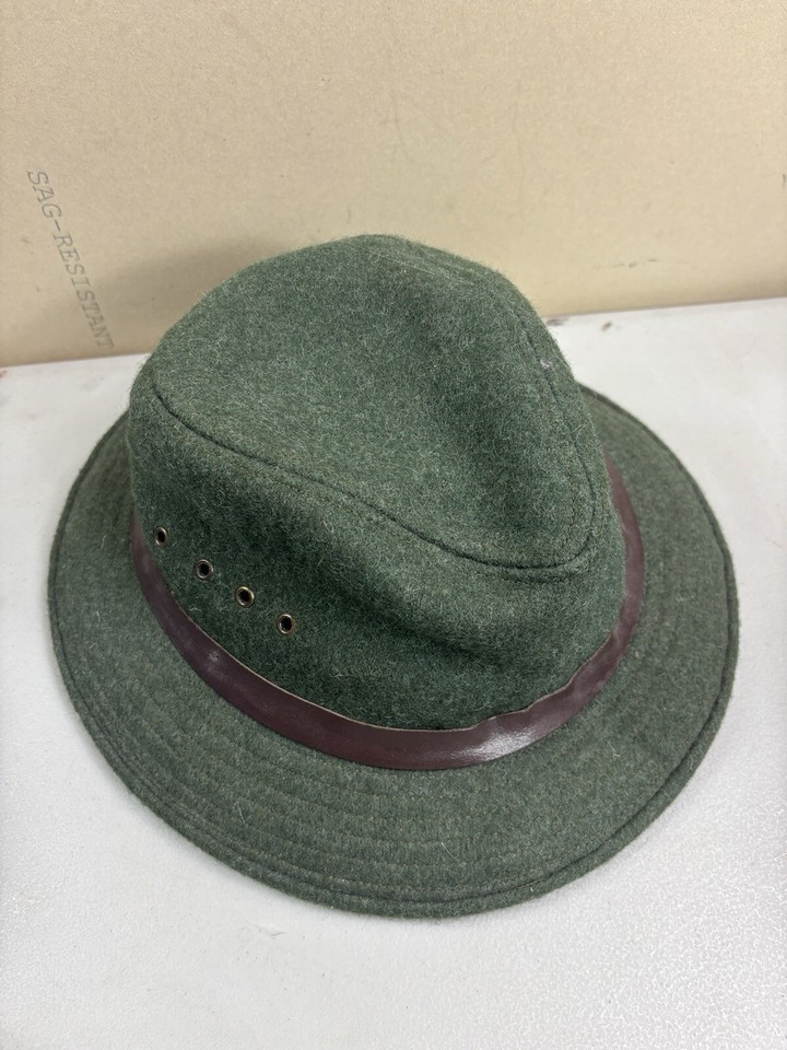 CC FILSON Wool Packer Hat Mens Fedora Forest Green Made in USA Size ...