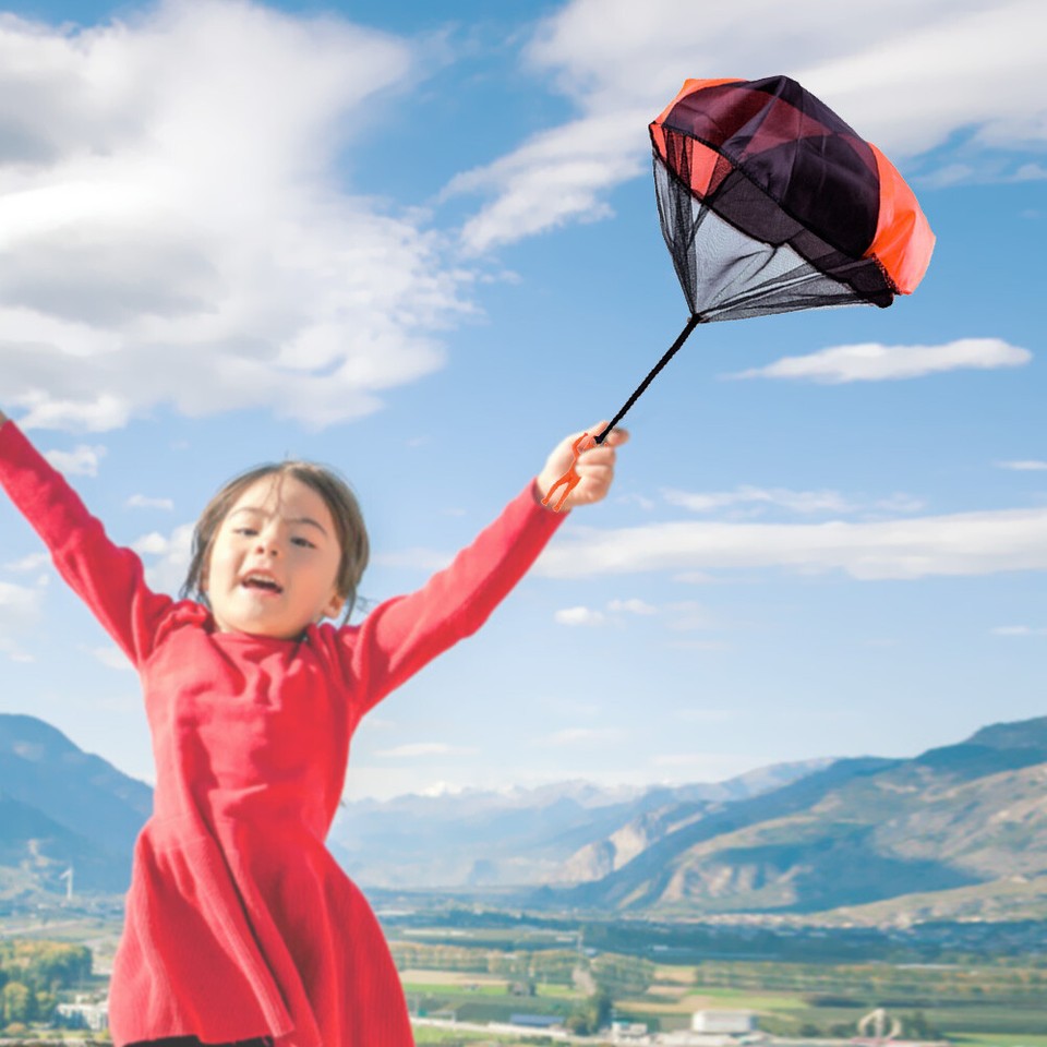 Hand Throw Soldier Parachute Outdoor Game Kids Educational Toys (Orange ...