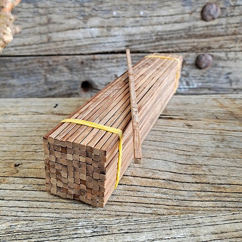 10Pcs Round Nan Bamboo Sticks Rectangle Rod Model DIY Handcrafts Craft ...