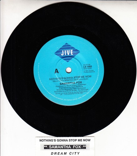SAMANTHA FOX Nothing's Gonna Stop Me Now 7" 45 rpm record + juke box ...