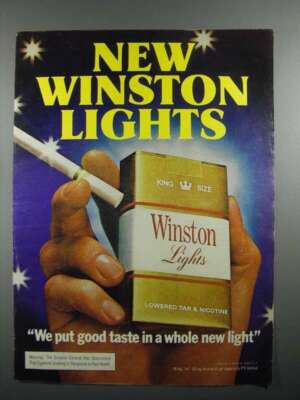 1974 Winston Lights Cigarette Ad! | eBay