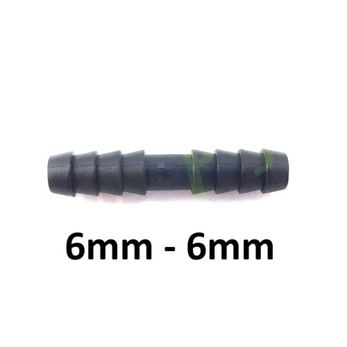Straight Barbed 6 mm Connector Tubing Fitting Pipe Air Fuel Water ...
