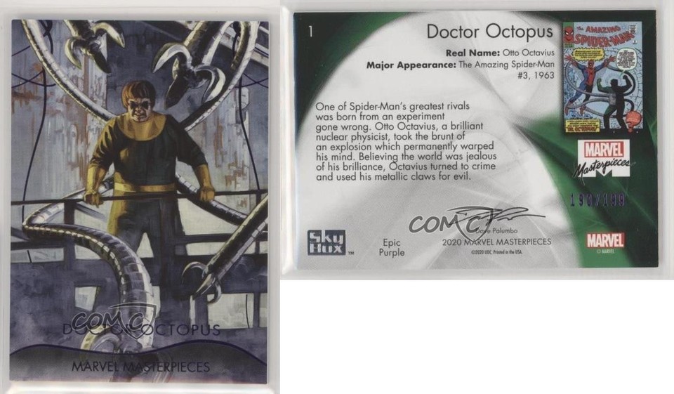 2020 Marvel Masterpieces Level 1 Epic Purple Dr Octopus Dave Palumbo ...